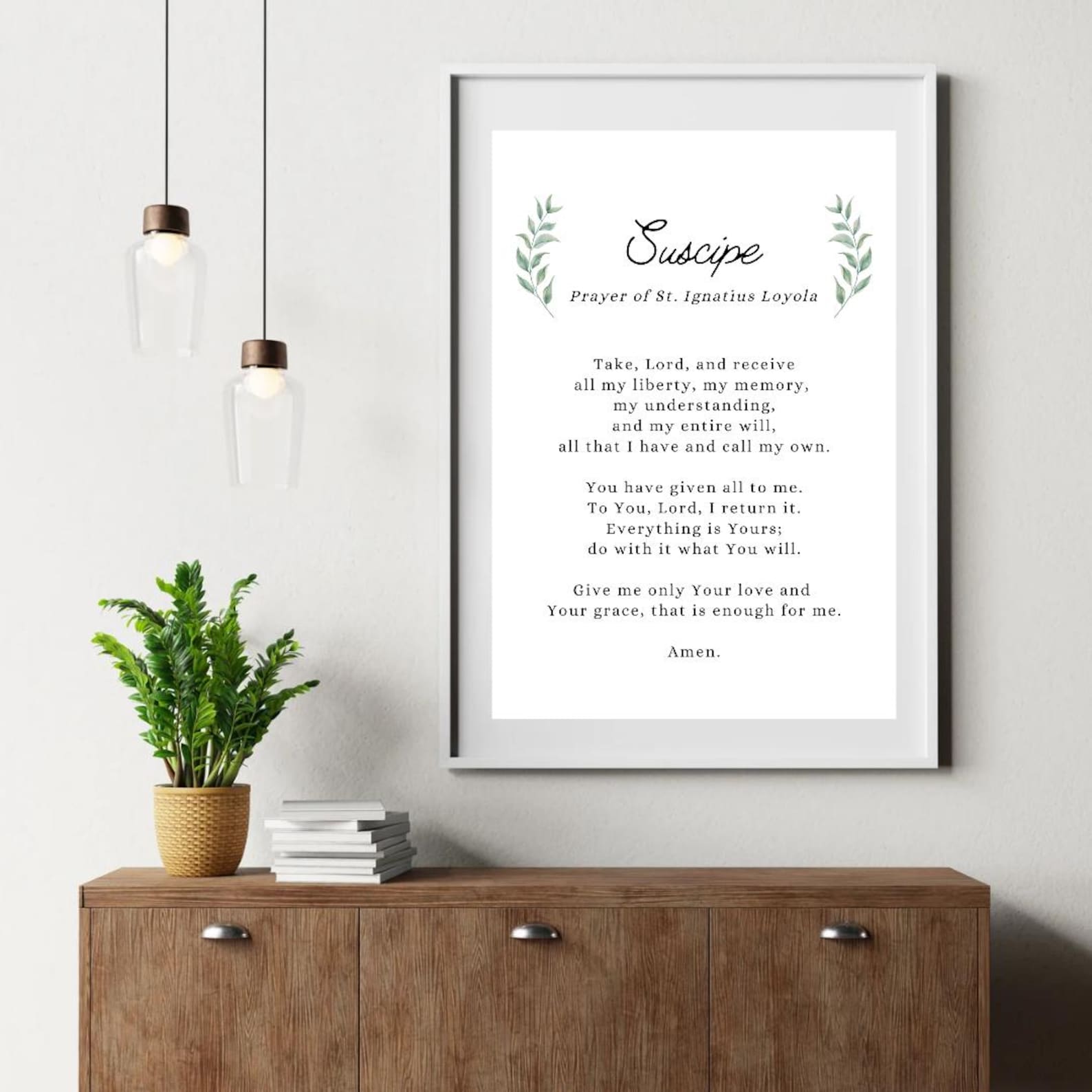 Suscipe Prayer by Saint Ignatius of Loyola, Catholic Prayer Wall Art ...