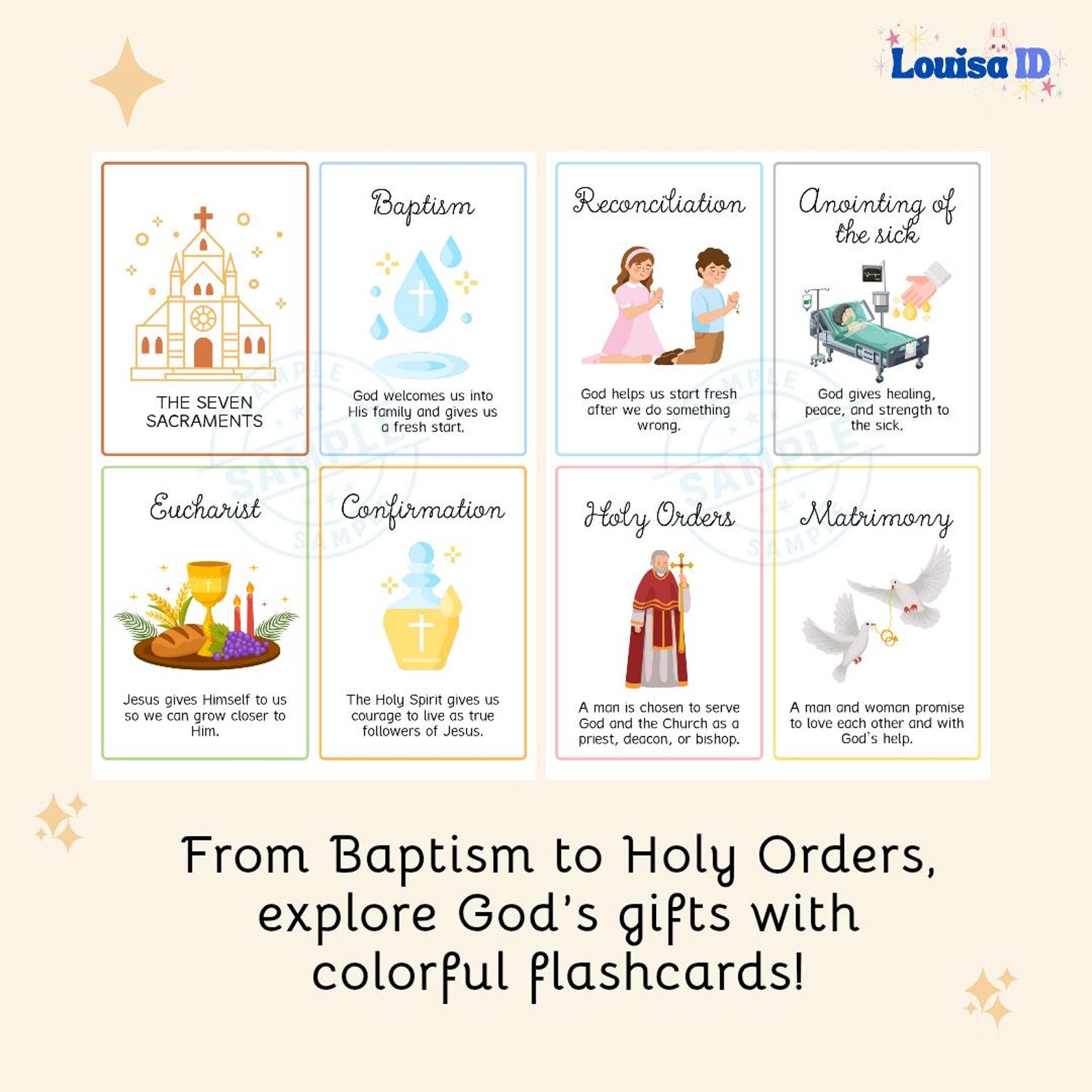 Printable Catholic Flashcards Bundle, Religious Education (PDF & PNG ...