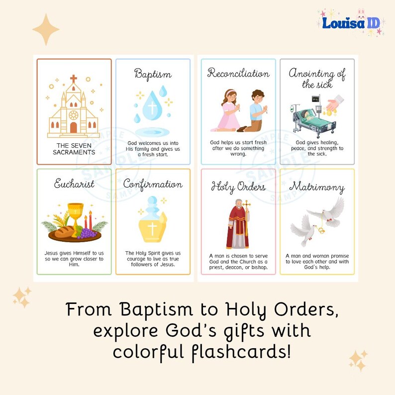 Printable Catholic Flashcards Bundle, Religious Education (PDF & PNG ...