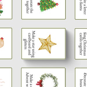 Christmas Activity Cards, Printable Advent Activity for Kids, Holiday ...