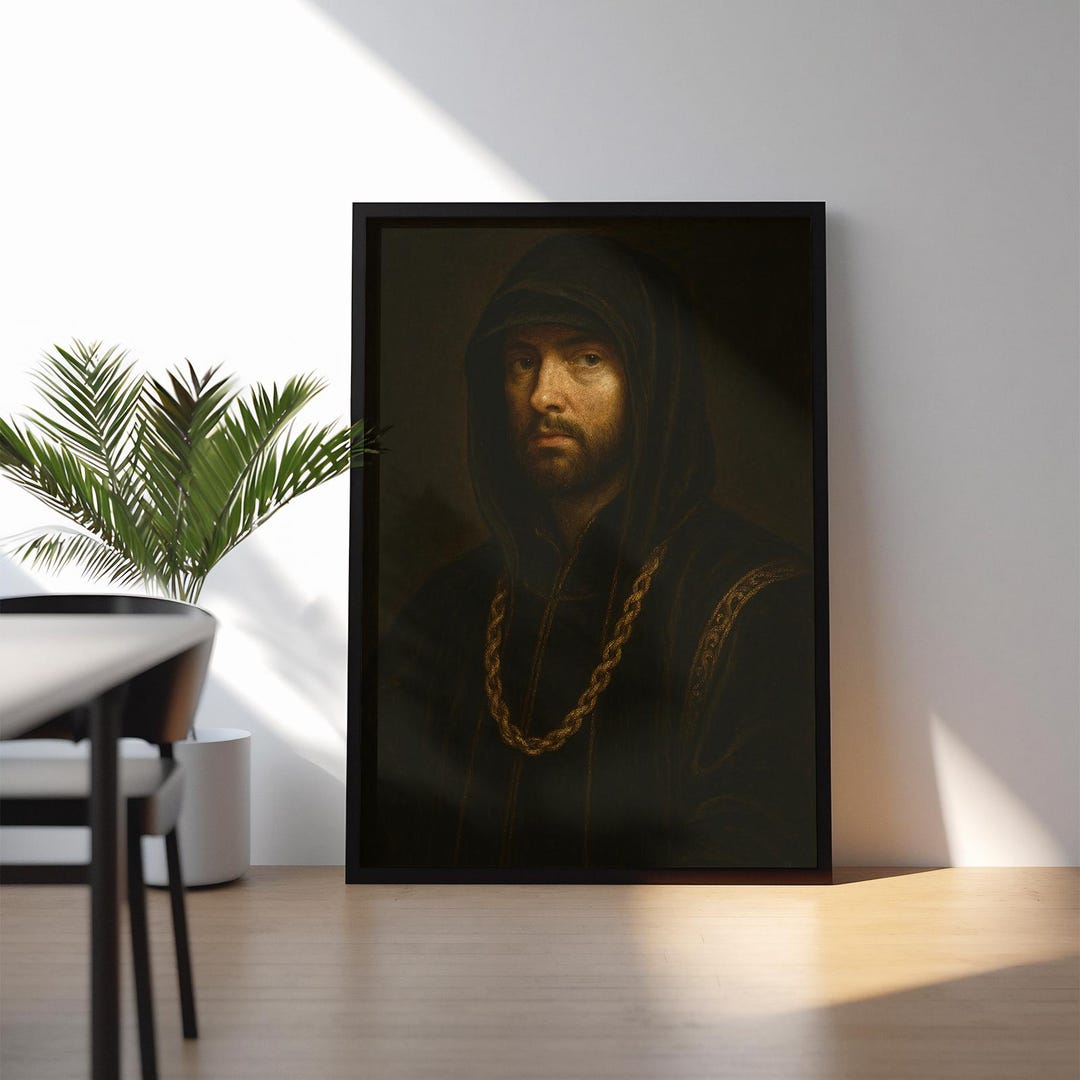 EMINEM Royal Portrait Poster | Renaissance Rap Portrait |classical Oil ...