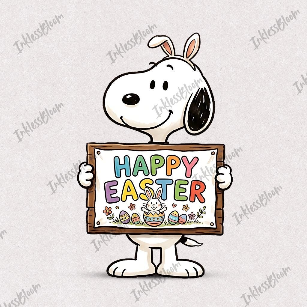 Snoopy Dog, más de 200 PNG de Snoopy de Pascua y primavera, PNG de ...