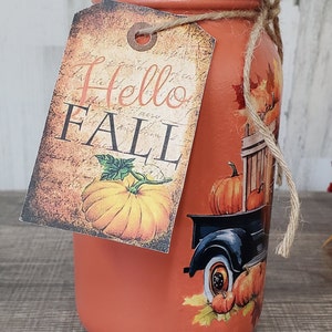 Fall Mason Jar Centerpiece, Fall Decor, Autumn Table Decor ...
