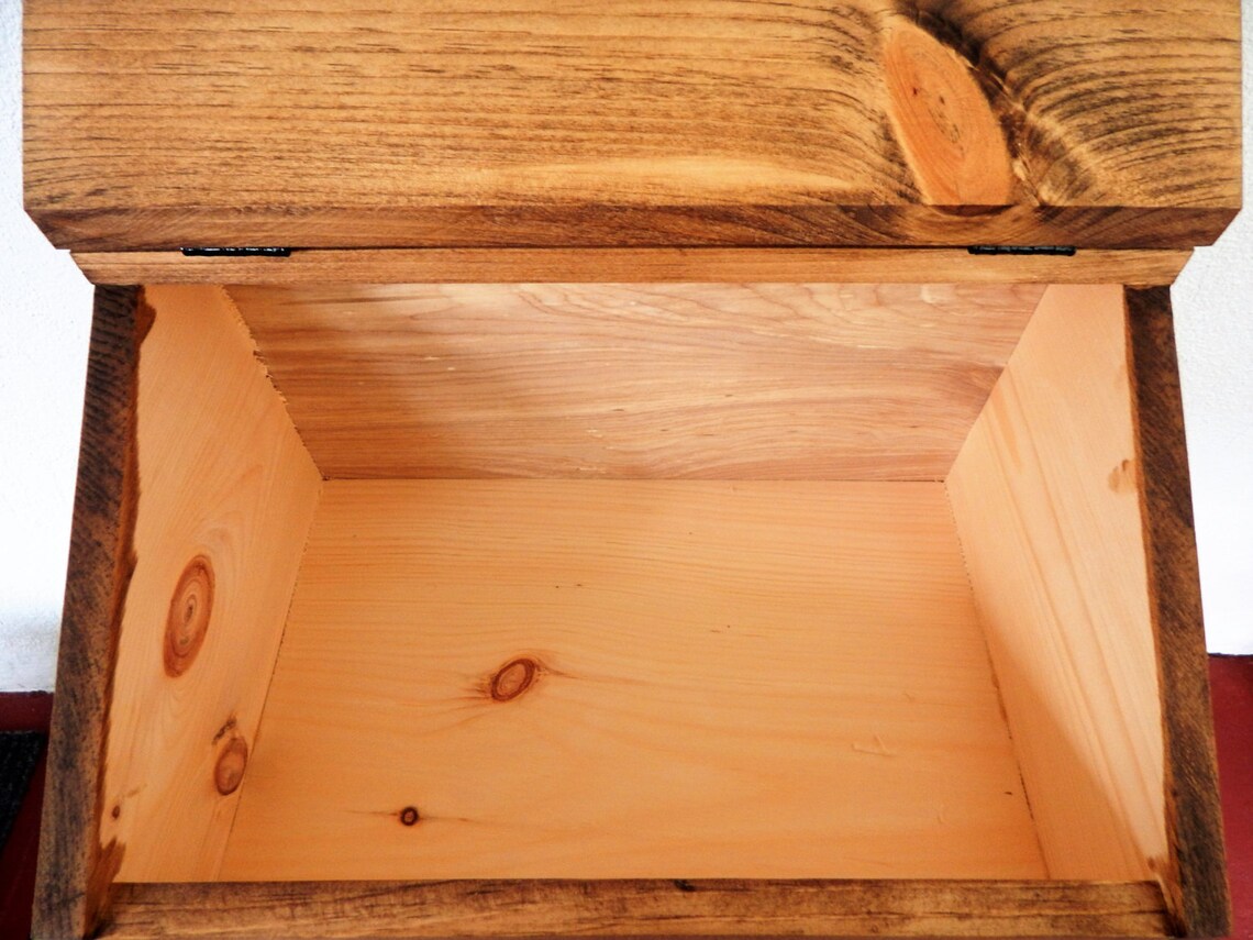 Caja de pan, caja de pan de madera, decoración primitiva ...