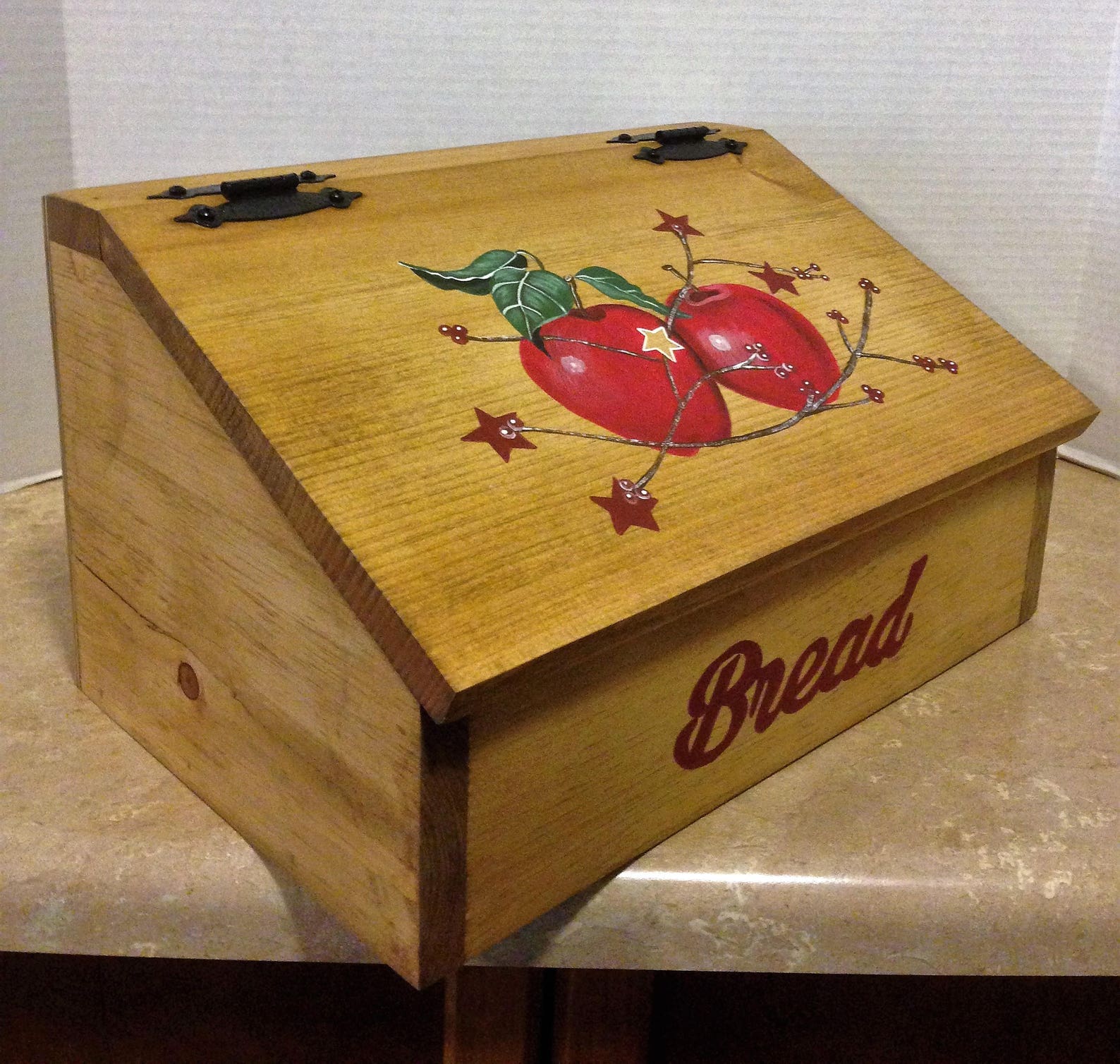 Handmade Apple Decor Bread Box, Country Kitchen Storage - Etsy