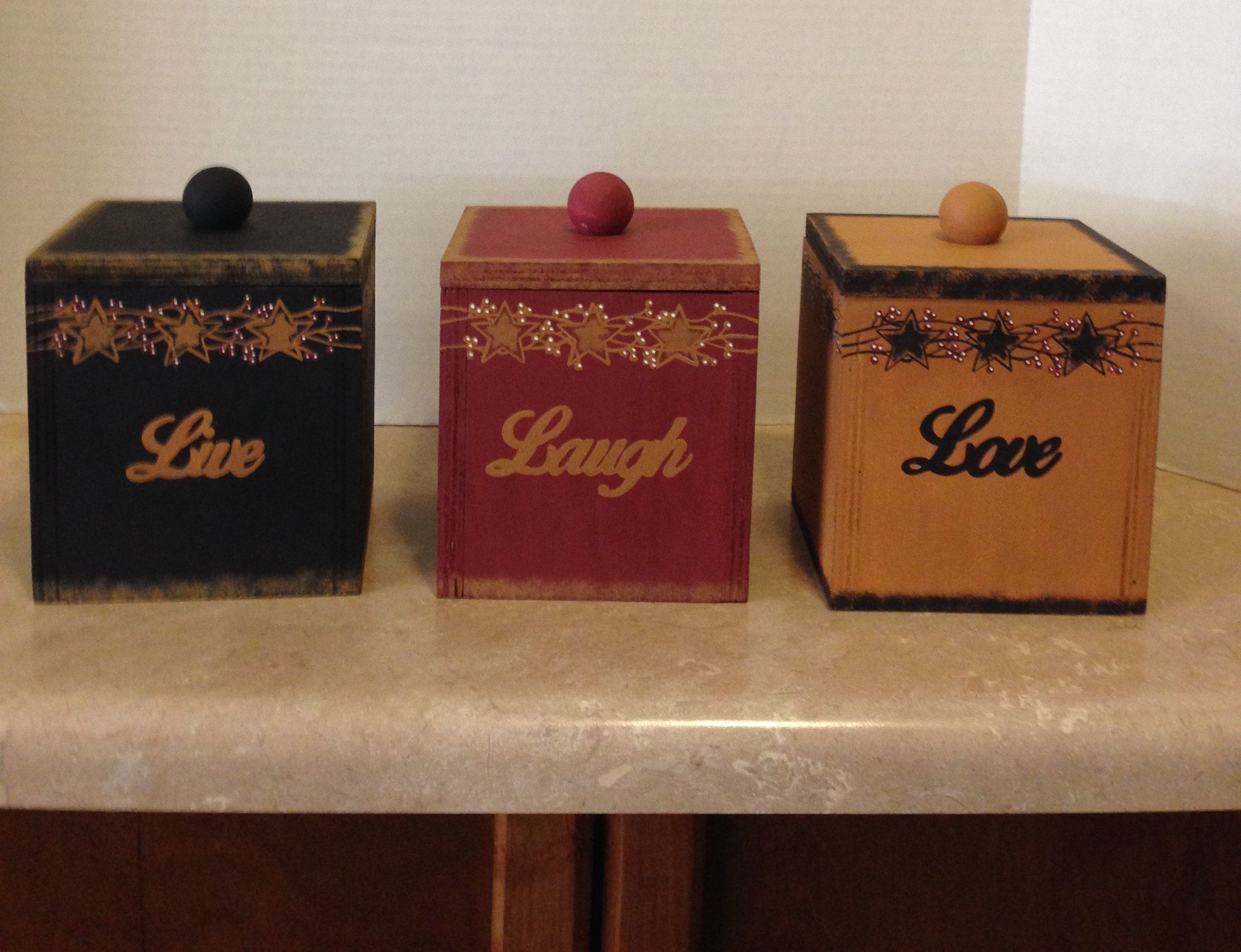 Wooden Boxes, Trinket Boxes, Decorative Boxes, Primitive Decor ...