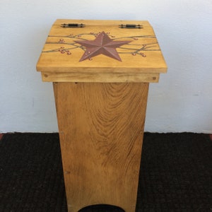 Wooden Trash Bin,handmade Wooden Trash Bin,primitive Decor,kitchen ...