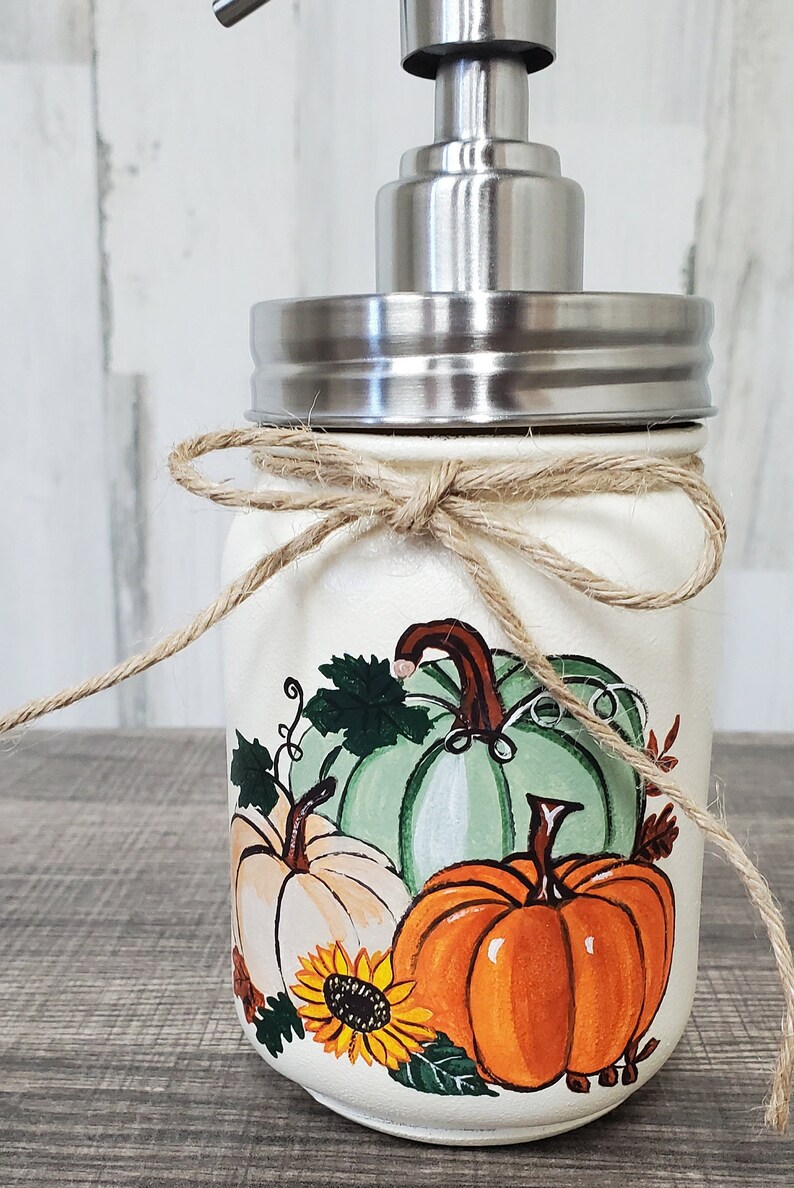 Soap Dispenser,fall Decor,kitchen Soap Dispenser,mason Jar Decor,hand ...