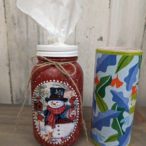 Mason Jar Tissue Holder,mason Jar Decor,christmas Decor,spring Decor ...