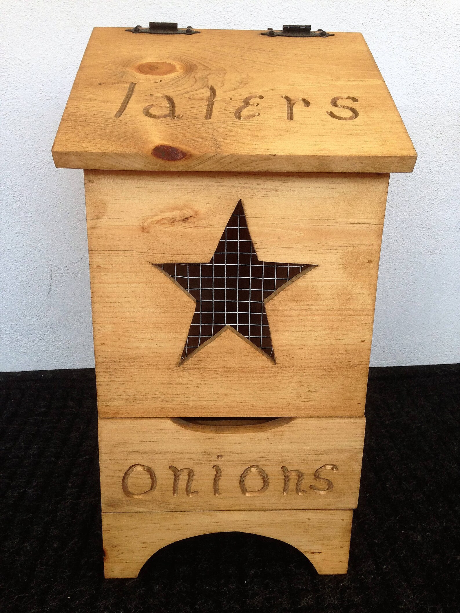 Potato Bin, Tater and Onion, Kitchen Storage Vegetable Bin, Box for ...