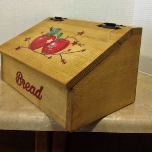 Bread Box, Apple Decor,apple Kitchen Decor, Primitive Apples, Country ...