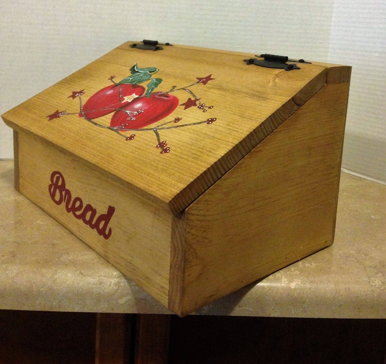 Handmade Apple Decor Bread Box, Country Kitchen Storage - Etsy