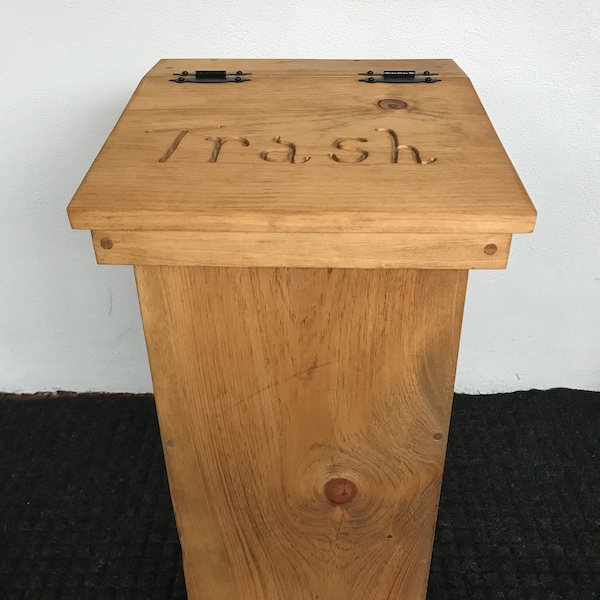 Wood Trash Bin - Etsy