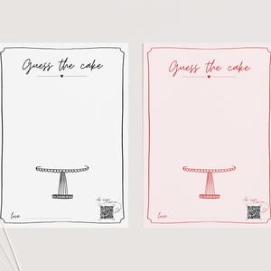 Guess the Cake Game, Minimalist Design, Bachelorette Party, Bridal ...