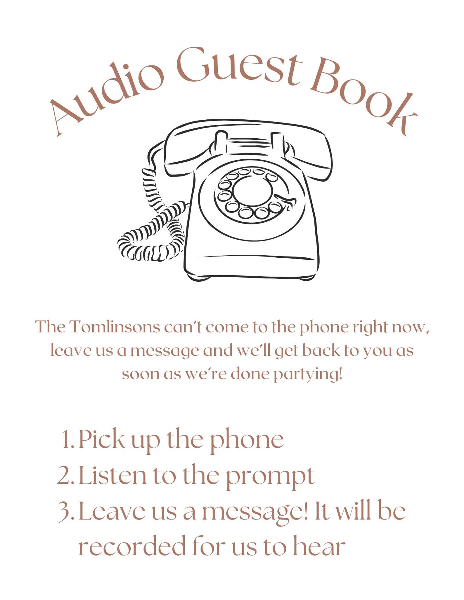 Audio Guest Book Signage - Etsy