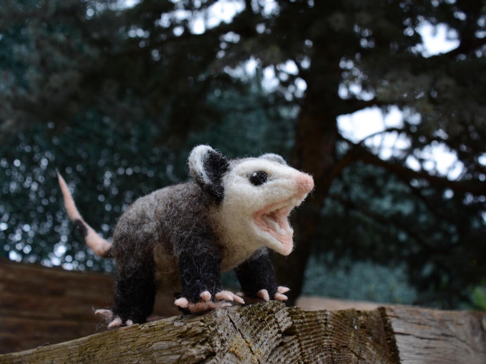 Custom Silly Screaming Opossum Felt Plush. Funny Animal Meme Made to ...