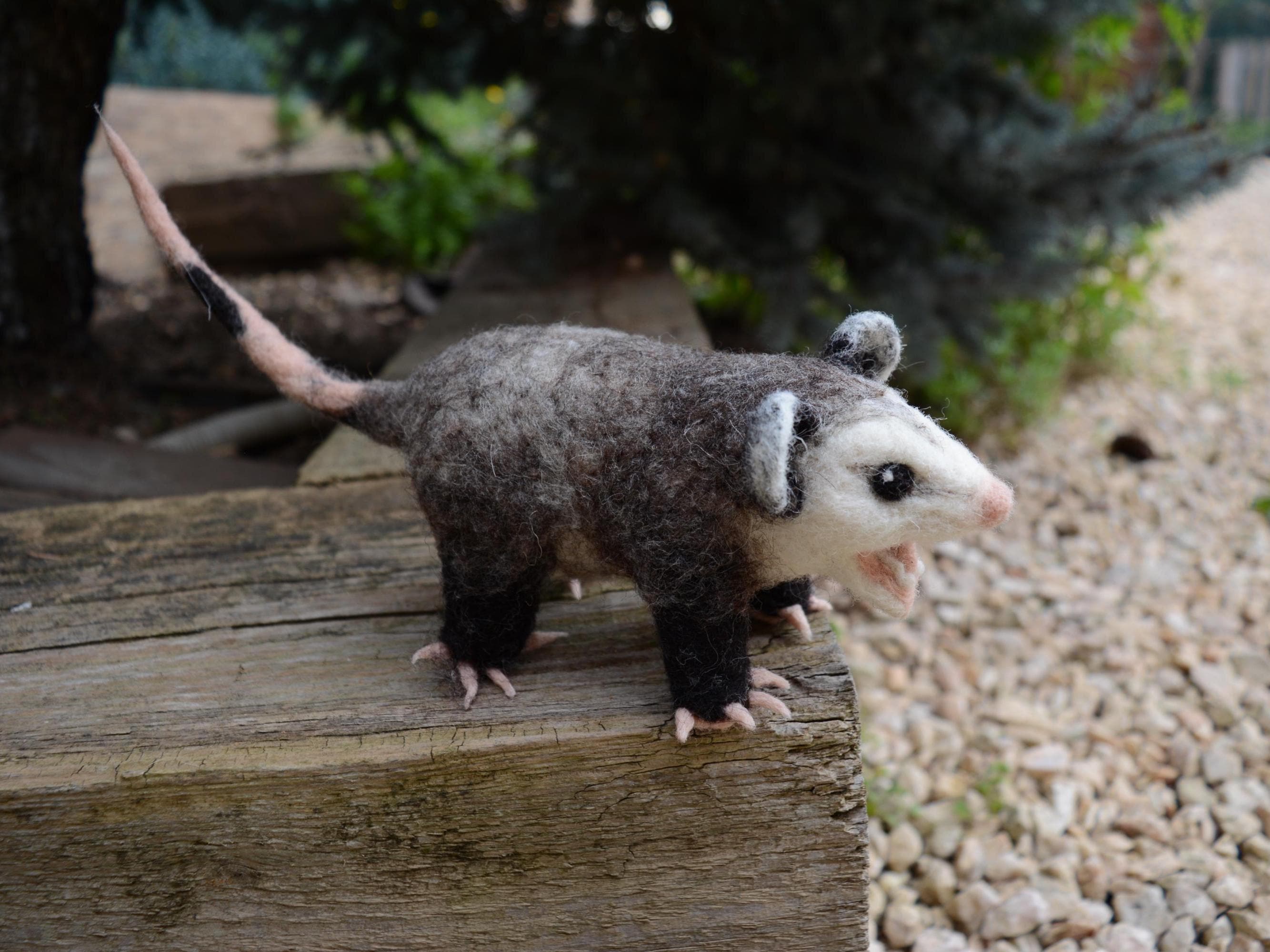 Custom Silly Screaming Opossum Felt Plush. Funny Animal Meme Made to ...