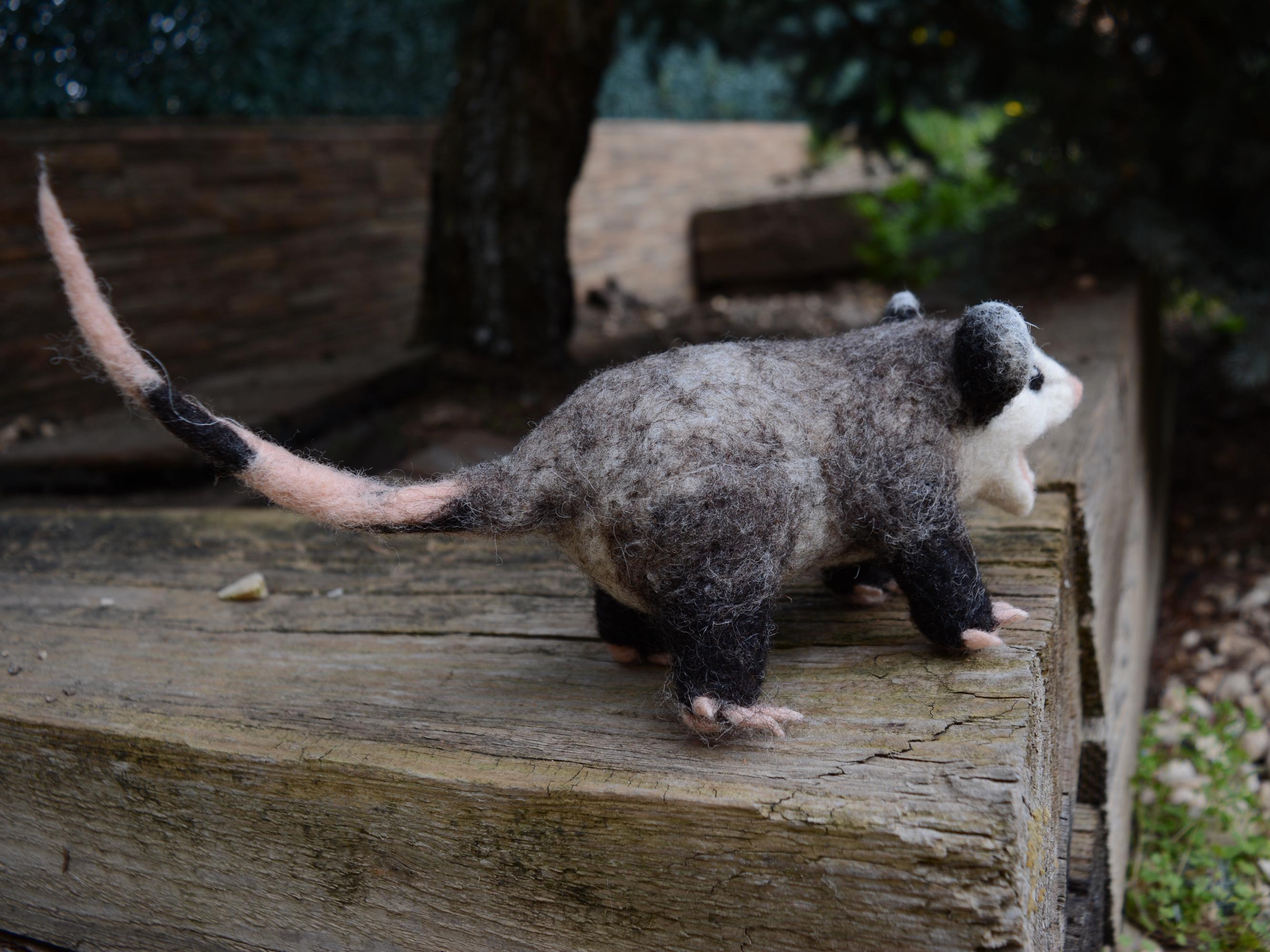 Custom Silly Screaming Opossum Felt Plush. Funny Animal Meme Made to ...