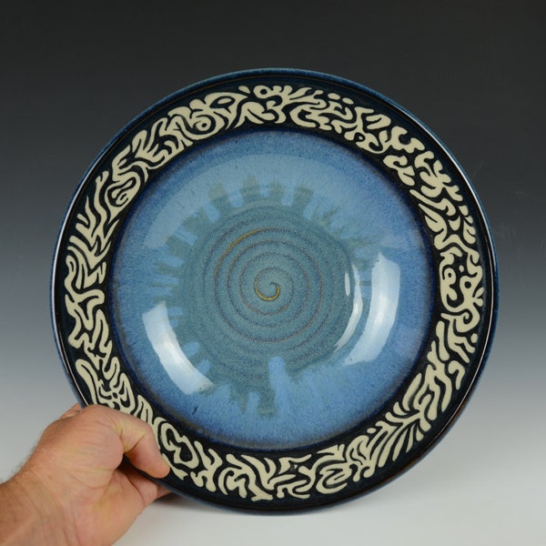 Blue Salad Bowl - Etsy
