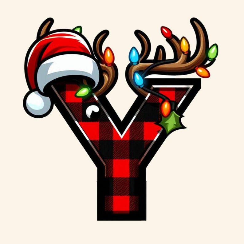 Christmas Alphabet PNG Bundle: Santa Hat Letters (commercial Use) - Etsy