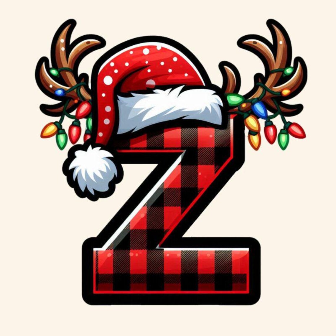 Christmas Alphabet PNG Bundle: Santa Hat Letters (commercial Use) - Etsy