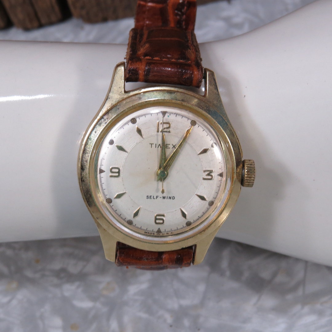 Vintage Timex Self-wind Wristwatch / 1950s 1960s Gold Case - Etsy