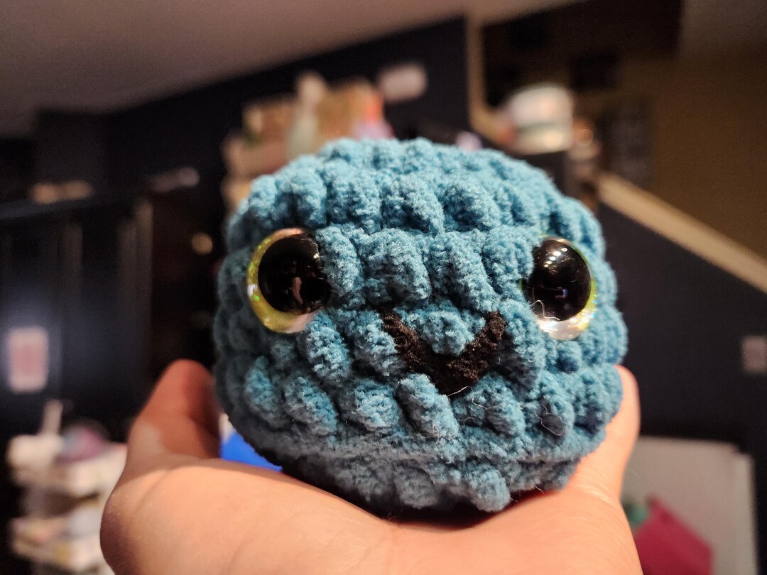 Crocheted Alien Squish Pal: Handmade Amigurumi Plush Stress Ball - Etsy