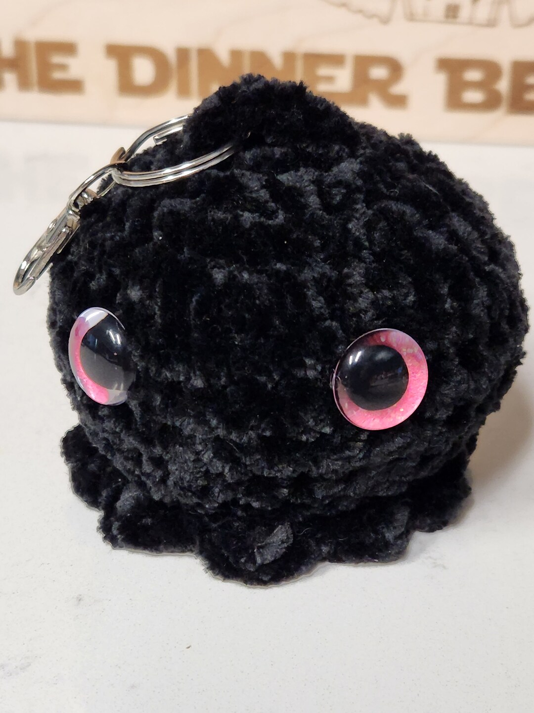 Black Squishy Cuddle Fish Crocheted Key Chain/bag Clip Handmade - Etsy