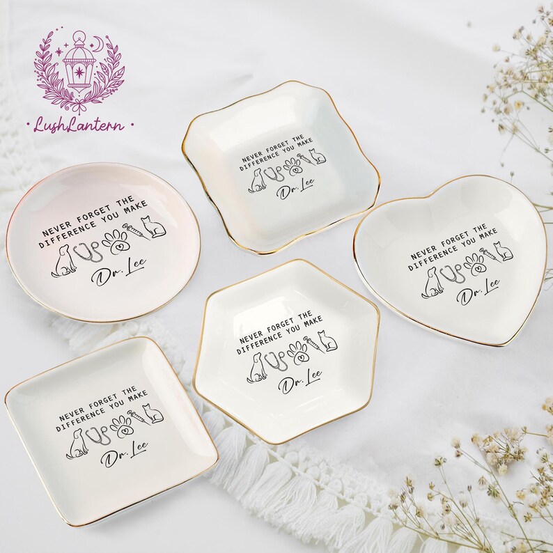 Personalized Doctor Jewelry Dish, Veterinarian Jewelry Tray, Custom ...