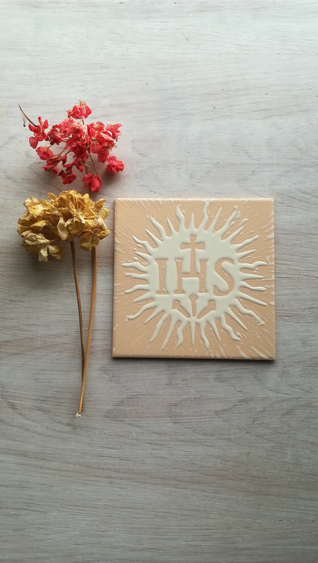 Jesuit Symbol Tile, Tile Decor With the Jesuits Symbol, Wall Decoration ...