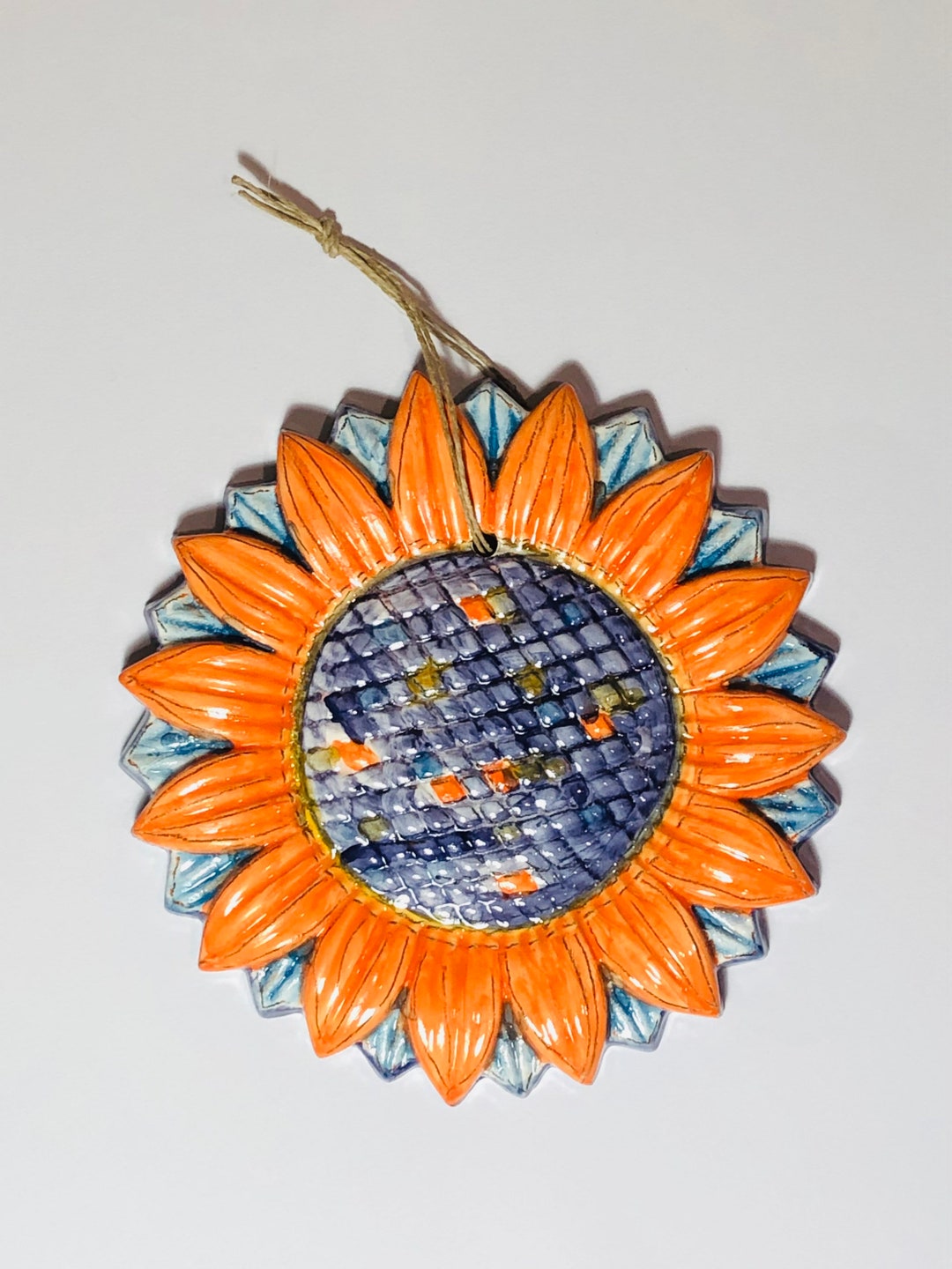 Ceramic Hand Painted Flower Contemporary Design to Be Hanged on the ...