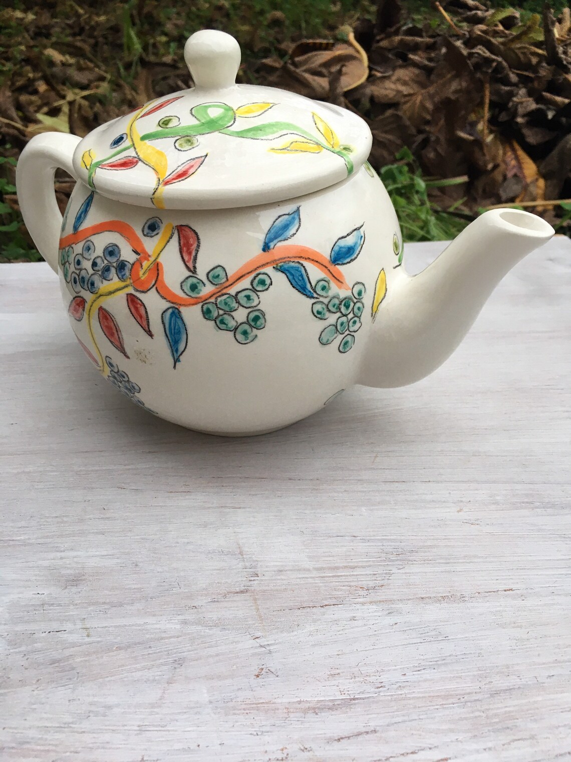 Contemporary Teapot Hand Painted Abstract Painting Inspired by - Etsy UK