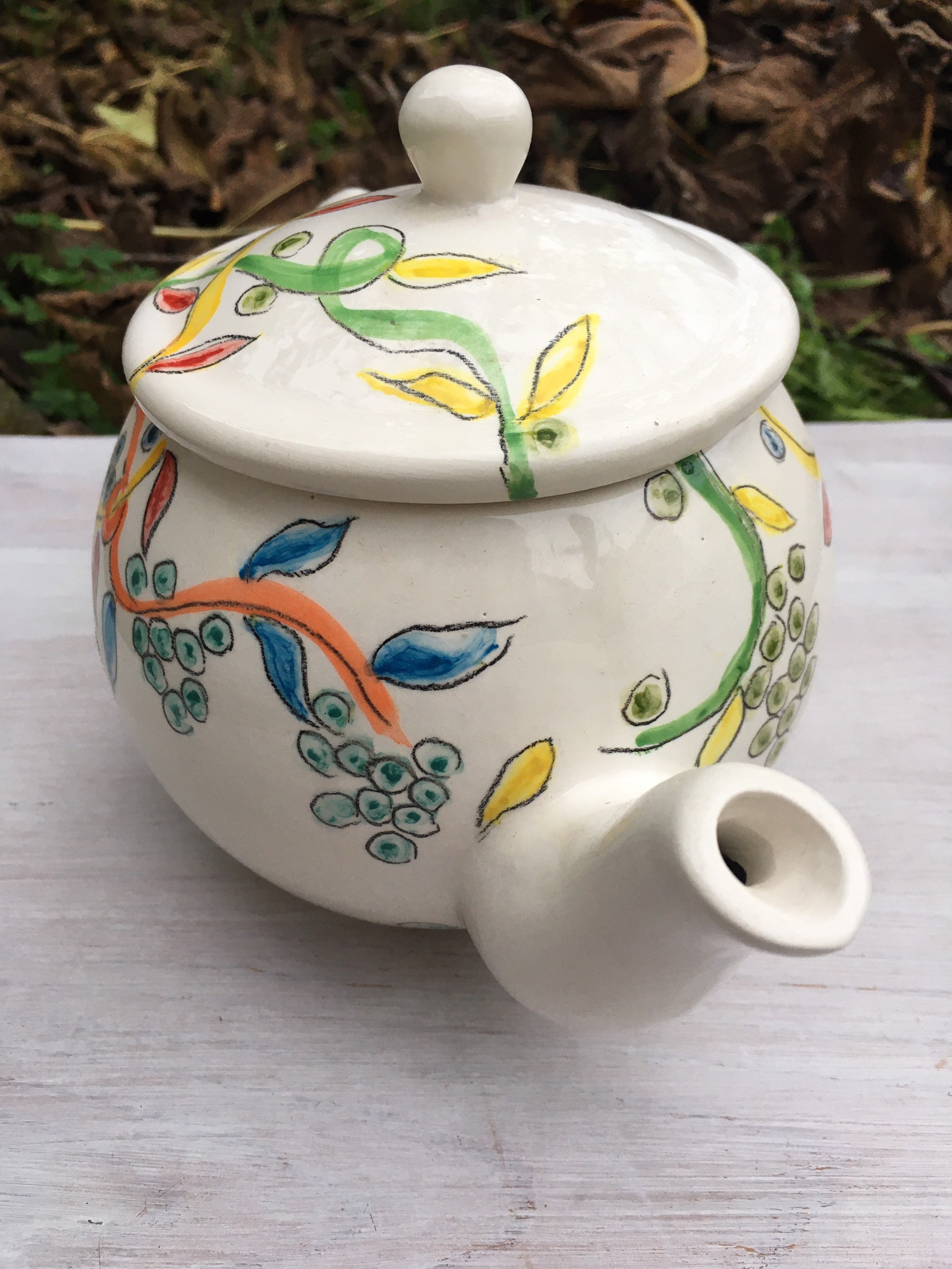 Contemporary Teapot Hand Painted Abstract Painting Inspired by - Etsy UK