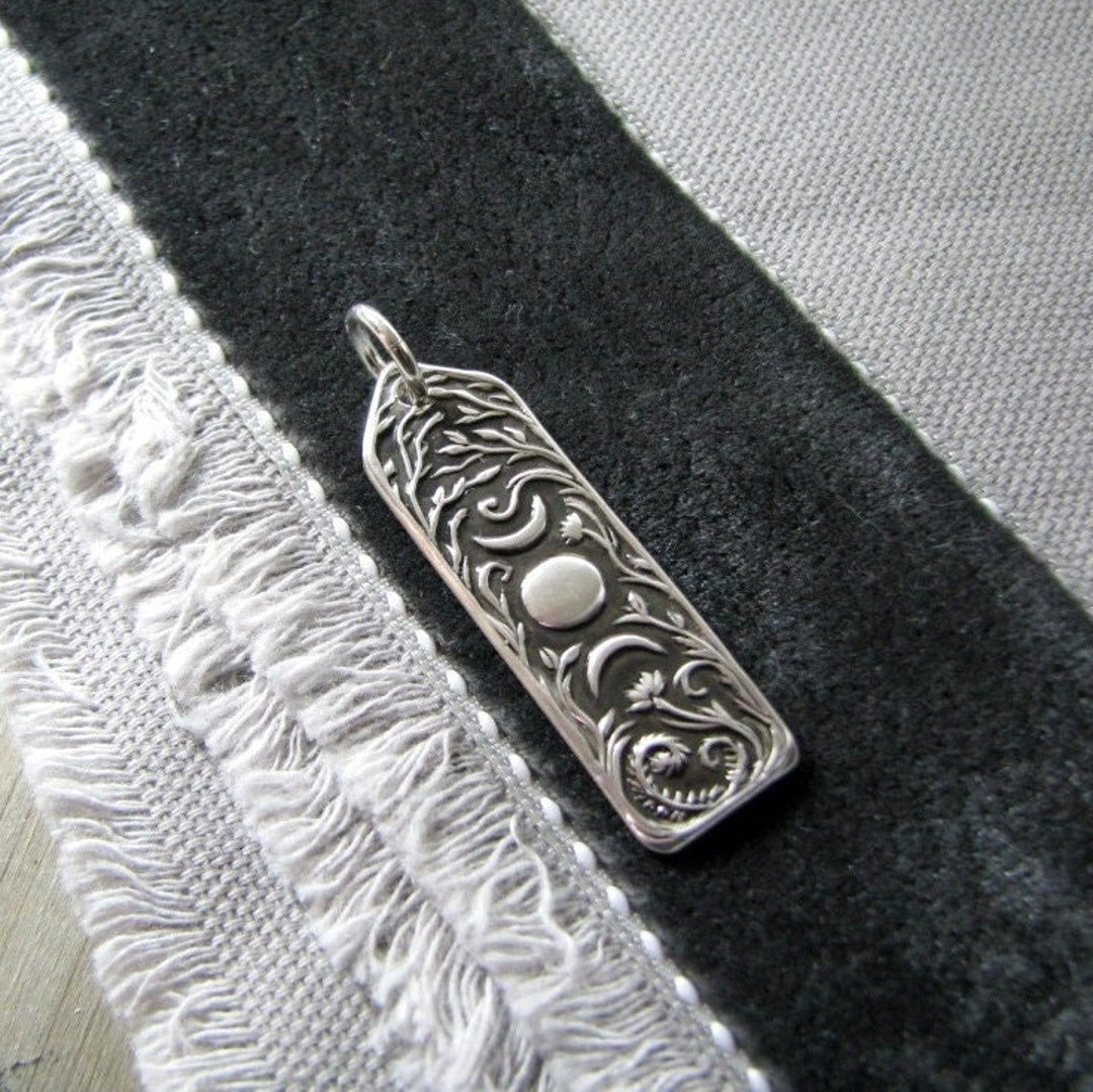 Rising, Personalized Fine Silver Pendant, Handmade in Recycled Silver ...