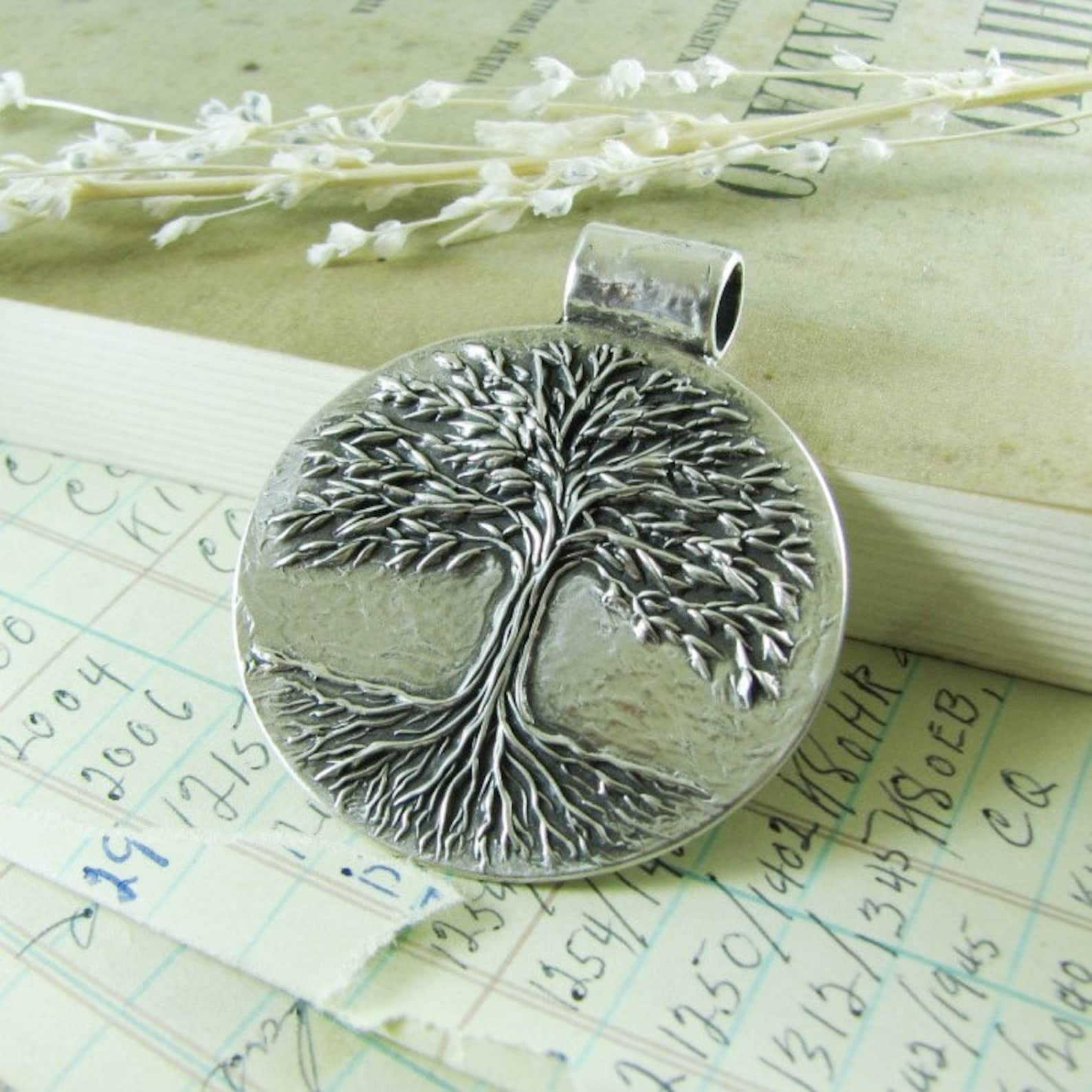 Personalized Fine Silver Tree of Life Pendant Silverwishes | Etsy