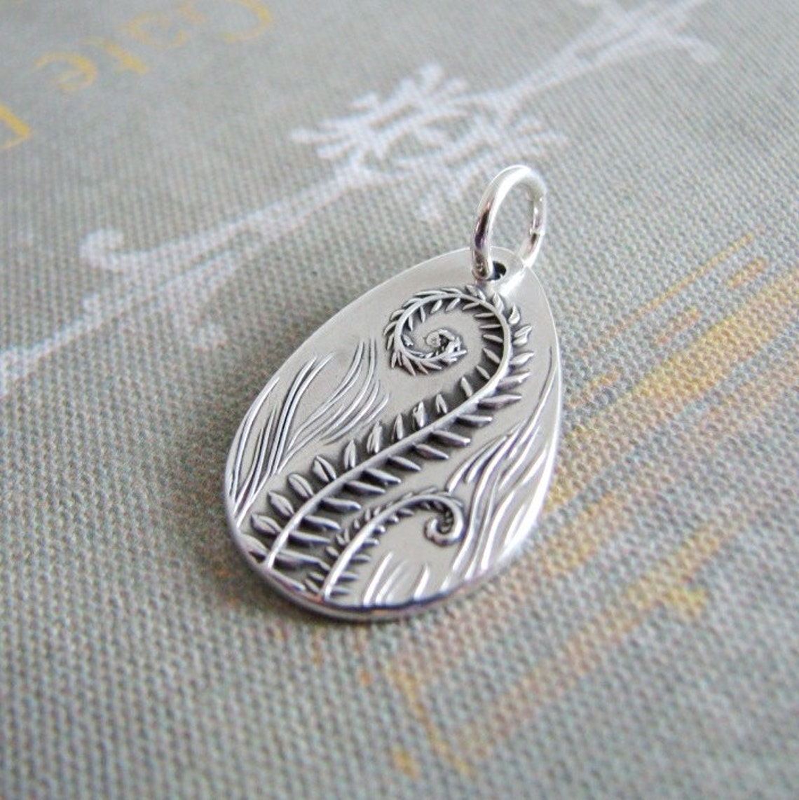 Fiddleheads Artisan PMC Jewelry Fine Silver Fern Pendant - Etsy