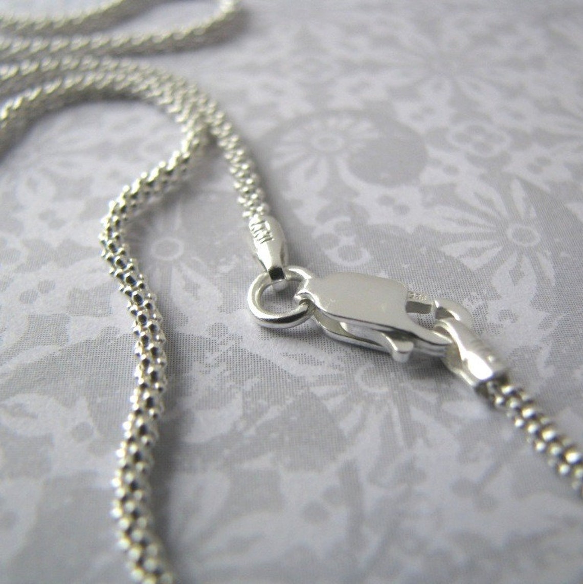 Sterling Italian Bombata Chain Necklace, 18" - Etsy