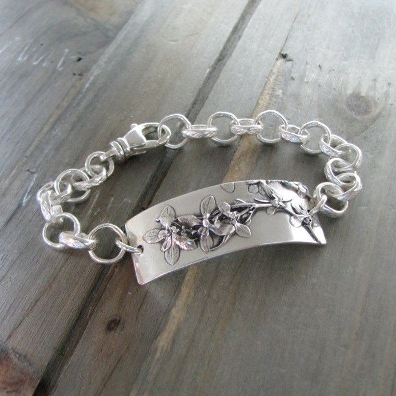 Cherish Bracelet, Fine Silver, Natural Plant Reproduction, Artisan ...