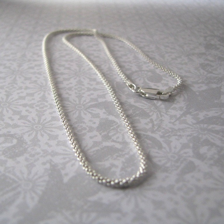 Sterling Silver 20" Italian Bombata Chain Necklace - Etsy
