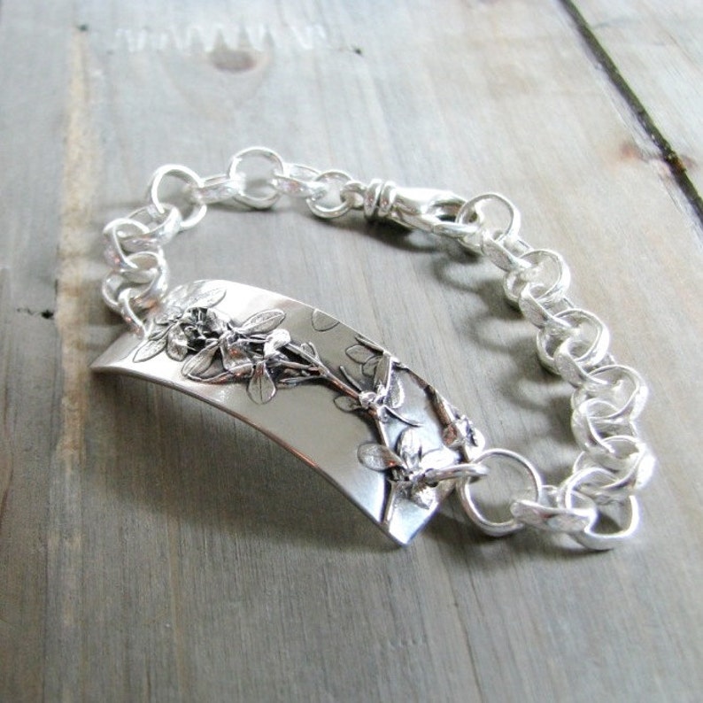 Cherish Bracelet, Fine Silver, Natural Plant Reproduction, Artisan ...