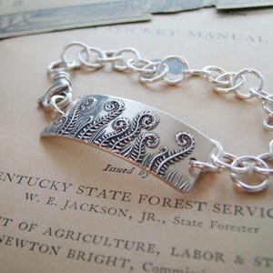 Fiddlehead Bracelet, Fine and Sterling Silver Fern Bracelet ...