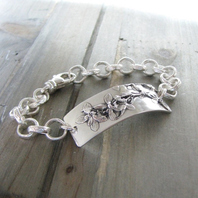 Cherish Bracelet, Fine Silver, Natural Plant Reproduction, Artisan ...