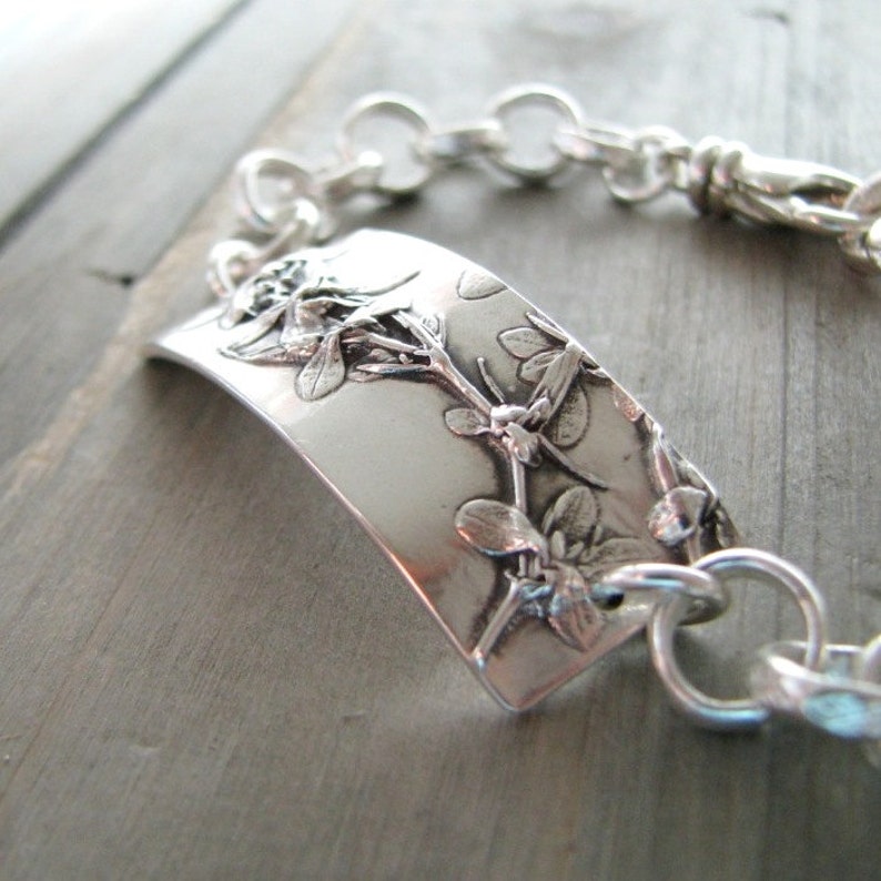 Cherish Bracelet, Fine Silver, Natural Plant Reproduction, Artisan ...