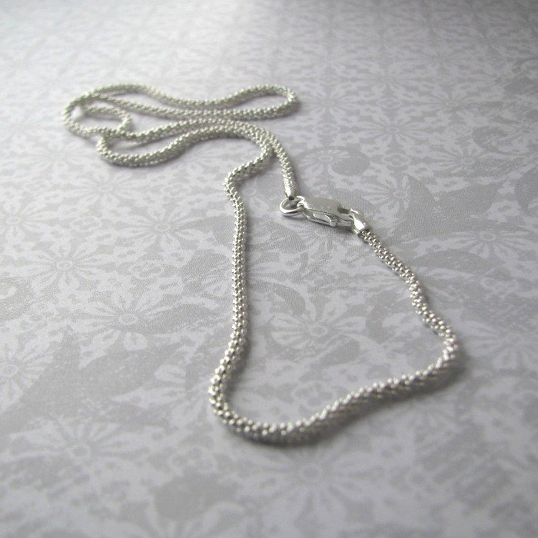 Sterling Silver 20" Italian Bombata Chain Necklace - Etsy