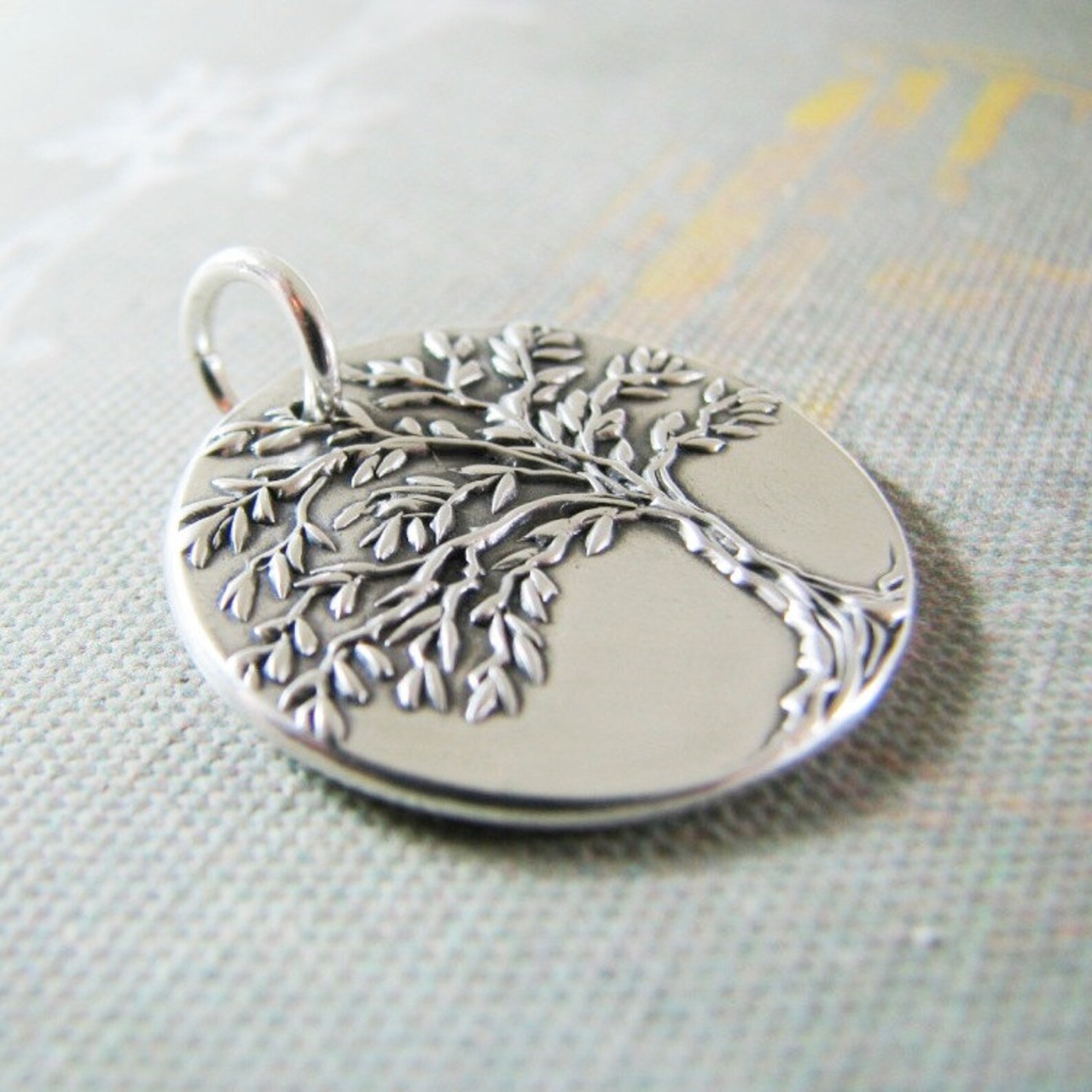 Fine Silver Tree Pendant Artisan Handmade by Silverwishes - Etsy