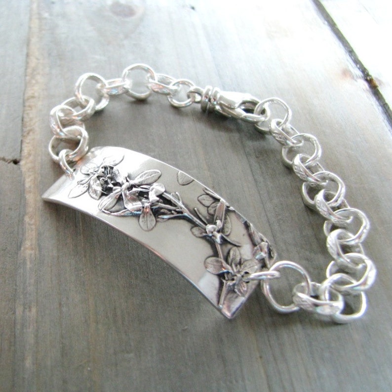 Cherish Bracelet, Fine Silver, Natural Plant Reproduction, Artisan ...