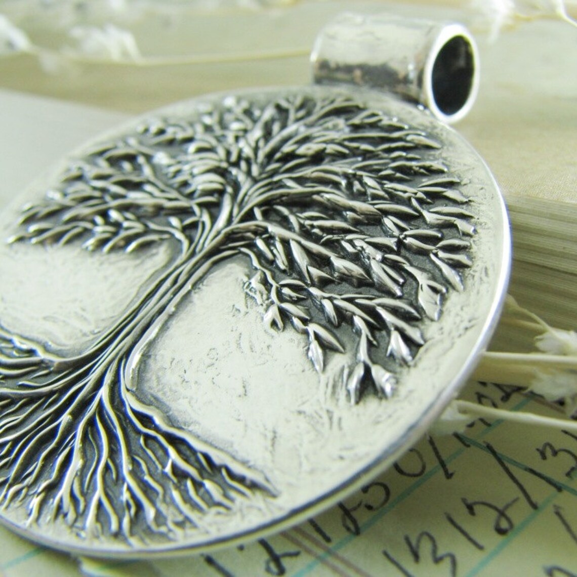 Personalized Fine Silver Tree of Life Pendant, Silverwishes Handmade ...