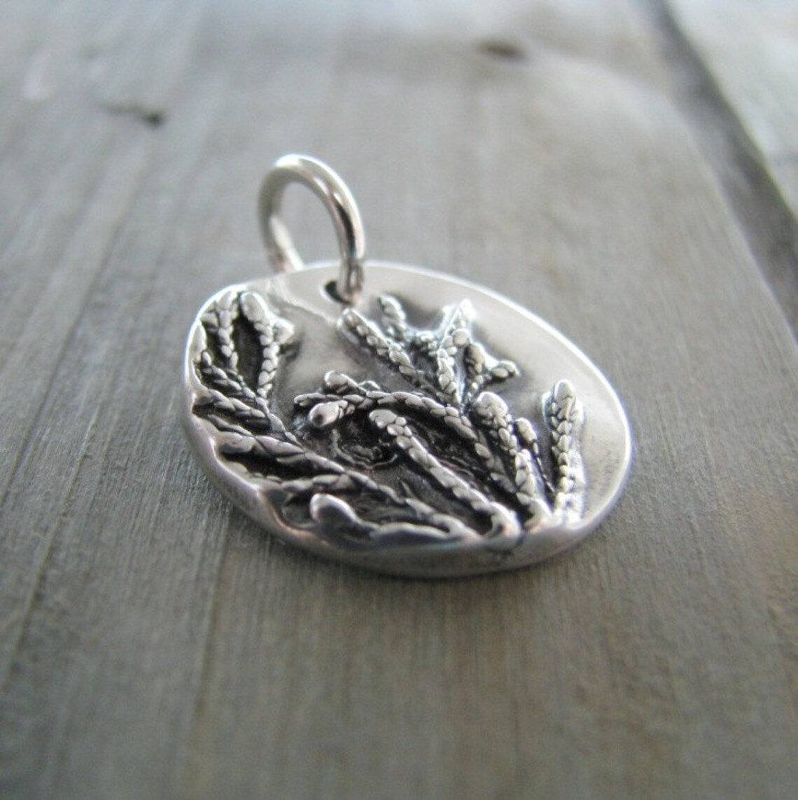 Silver Cedar, Fine Silver Pendant, Mini Edition, Natural Plant ...