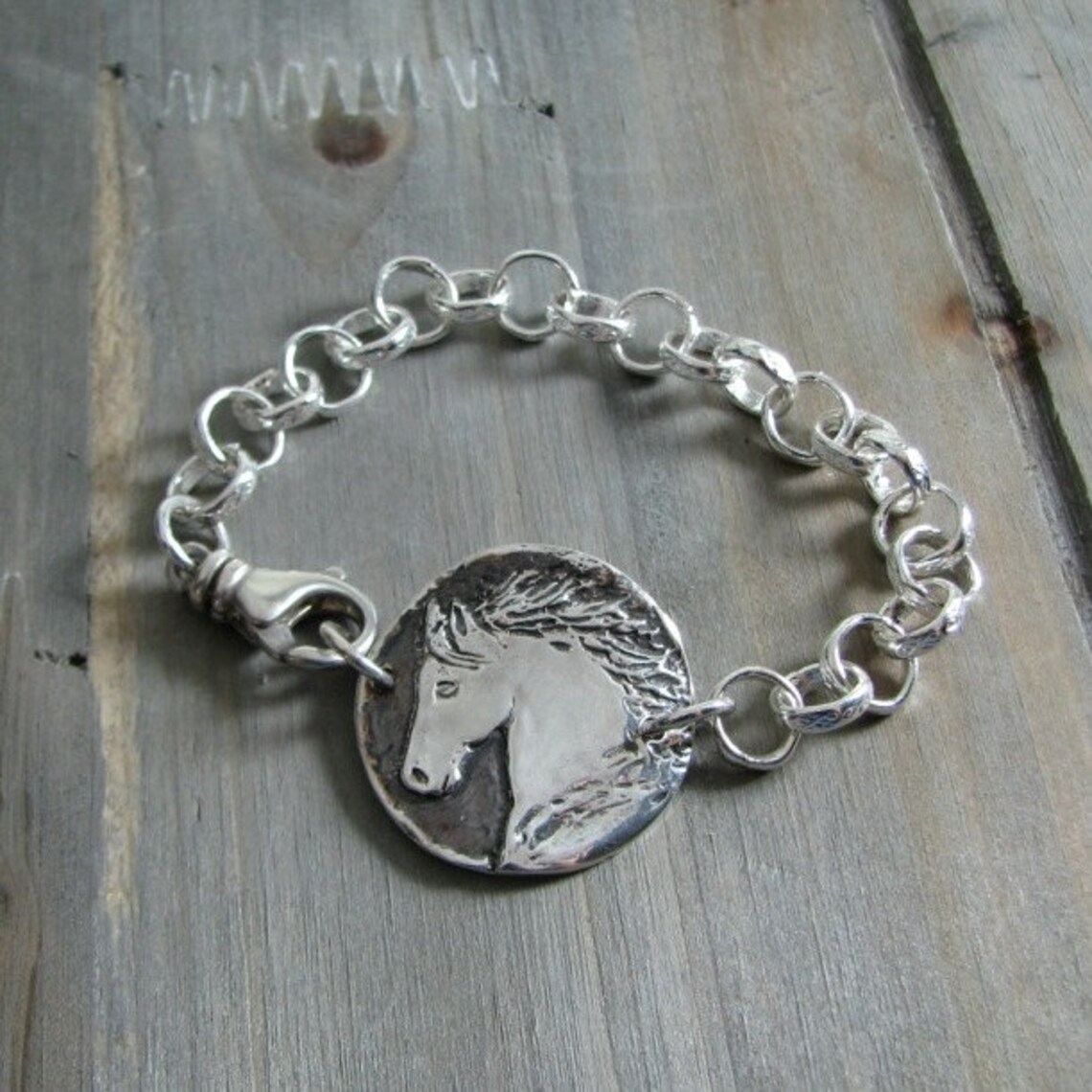 Personalized Horse Jewelry Fine Silver Horse Bracelet - Etsy