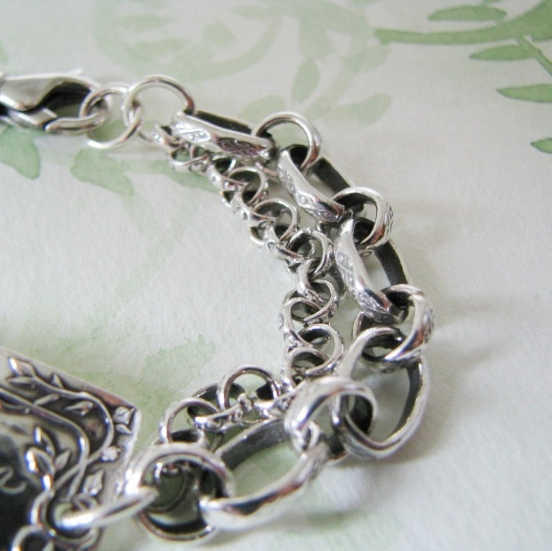Personalized Silver Bracelet, Everlasting, Engraved Handmade Link With ...